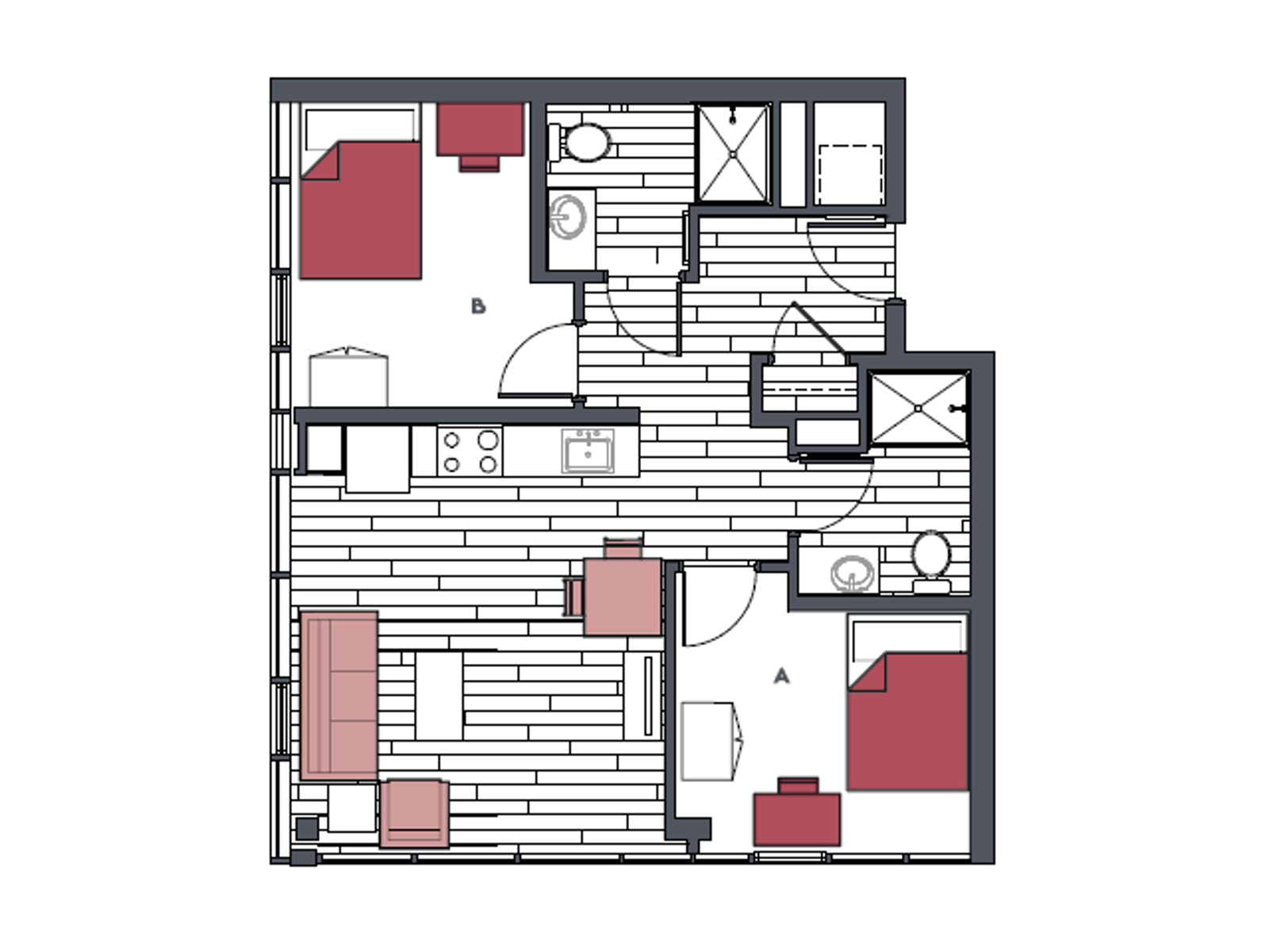 Unit 1102 A 2BR 2BA B4 SE Window Vantage