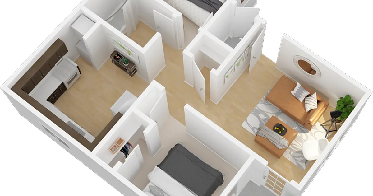 Unit 070 - 2 Bed 1 Bath DN | Spring Meadows